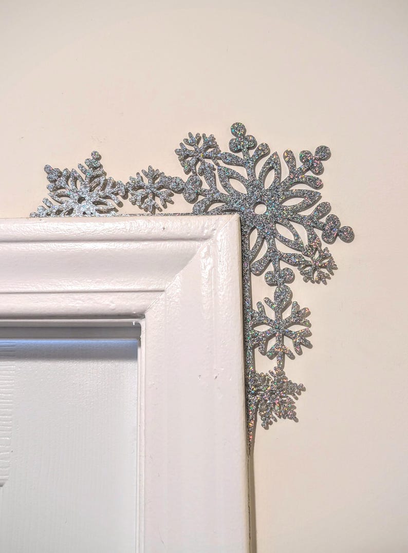Snowflake Door Corner Sign, Winter Door Corner, Christmas Door Corner ...