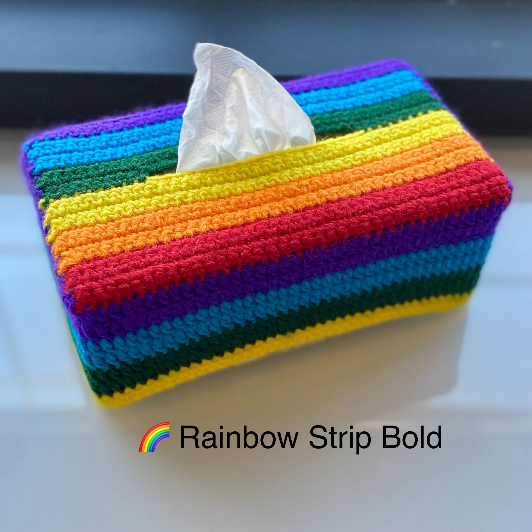 Rainbow LGBT Tissue Box Cover - Car Accessories, Office Decor ...