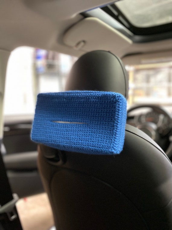 Car Backseat Headrest Tissue Box Holder With Strap Fit Most Cars Suvs and Trucks Handmade Yarn Crochet Auto Accessories Etsy UK