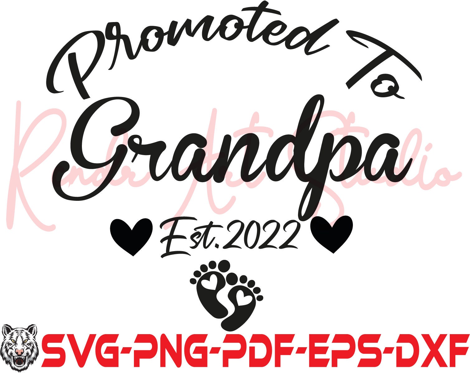 Promoted to Grandpa Svg Est. 2022 Svg Established Year | Etsy