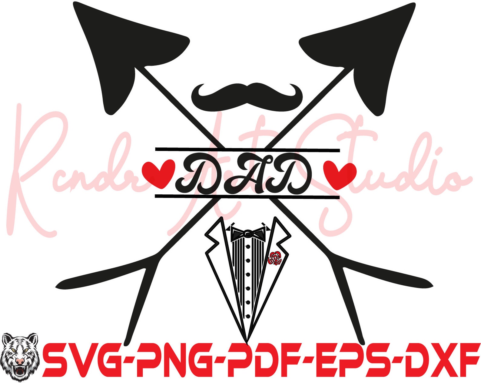 Dad Svg Fathers Day Svg Love You Dad Svg SVG File for - Etsy