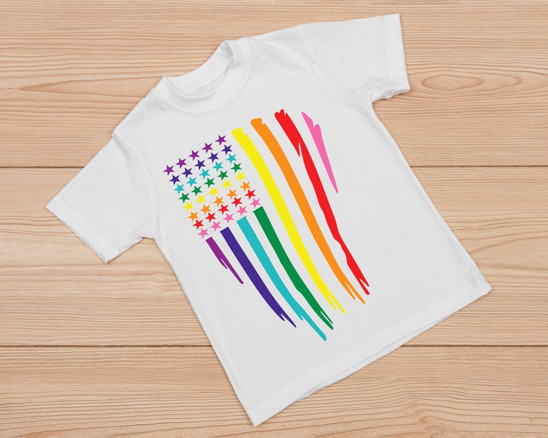 Rainbow Distressed American Flag Svg Png Jpg Rainbow Flag - Etsy