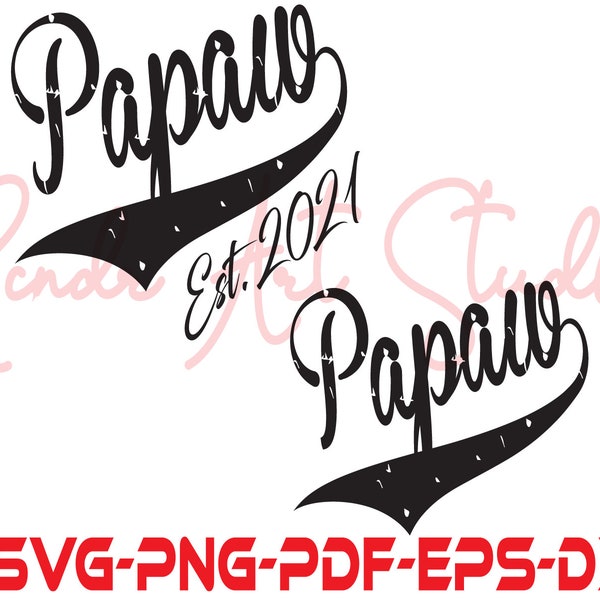 Papaw Est Svg - Etsy