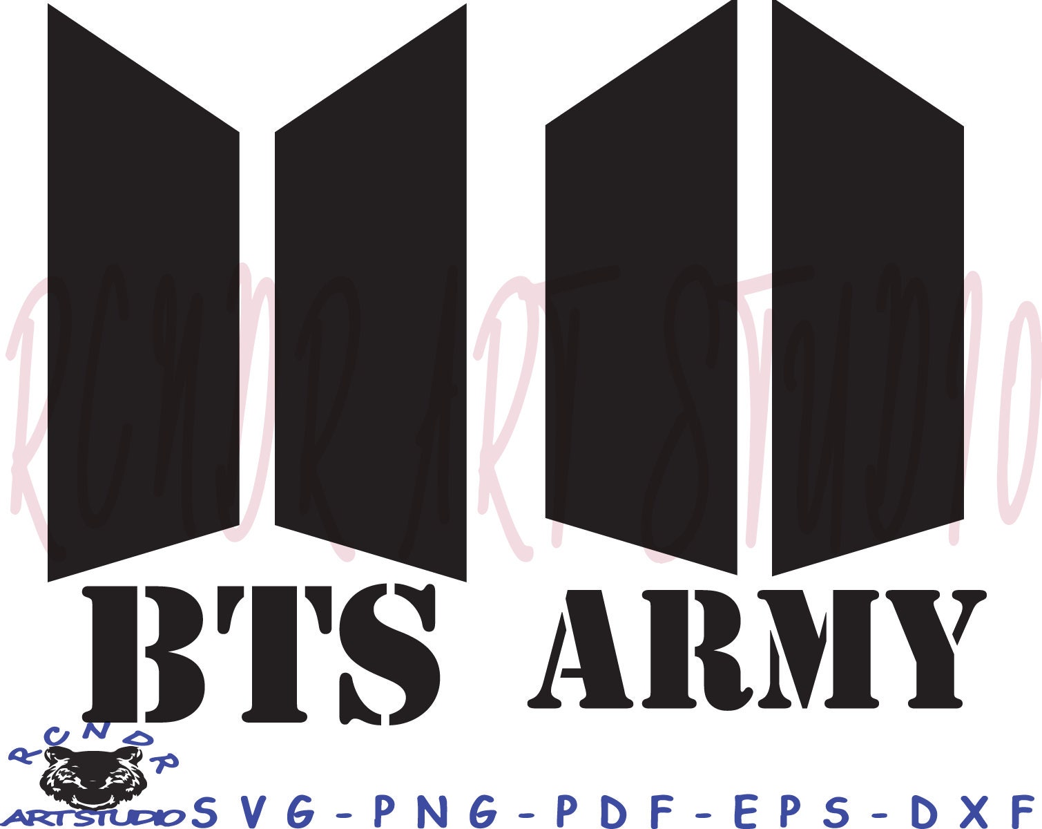 BTS svgAdorable TinyTan BTS members hiding behind the logo | Etsy