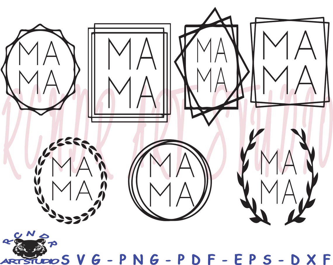 Mama Bundle SVG Instant Download Mother Svg Mama Square | Etsy