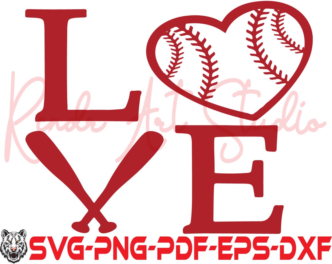 Love Baseball Svg, Baseball Heart Svg Files ,mom Svg, Softball Svg ...