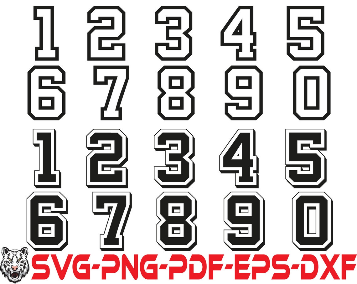 Sport Numbers Svg, Sport Numbers Bundle, Sport Numbers Bundle Svg ...