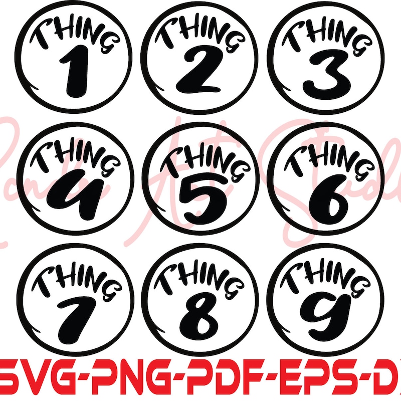 Thing 3 Svg - Etsy