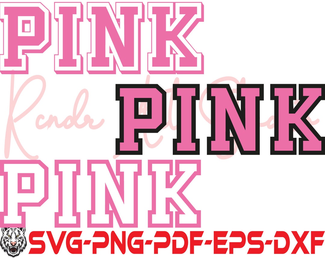 Vs Pink, Pink SVG Bundle, Love Pink Clip Art Bundle, Love Pink, Pink ...