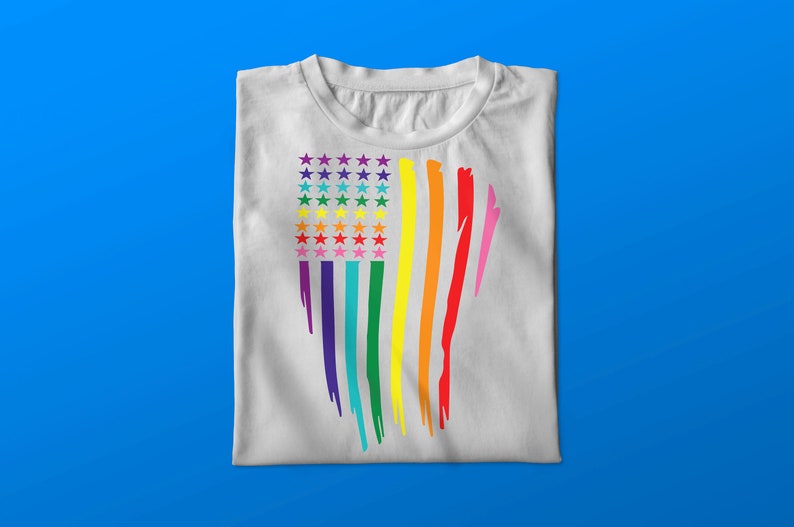 Rainbow Distressed American Flag Svg Png Jpg Rainbow Flag - Etsy