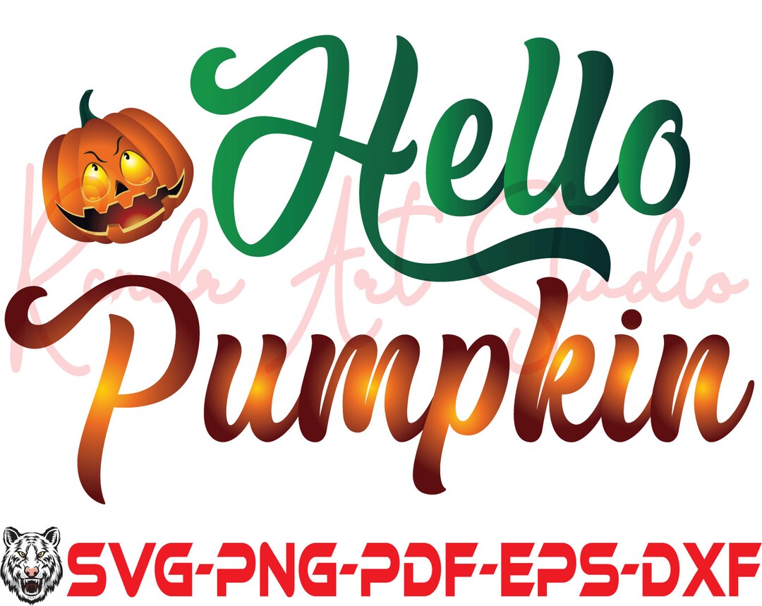 Hello Pumpkin Svg, Hello Svg, Pumpkin Svg, Fall Svg, Autumn Svg ...