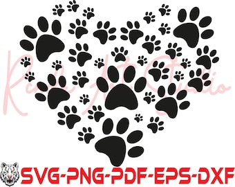 Dog Paw Print Track SVG Dog Paw Print Trail SVG Digital - Etsy