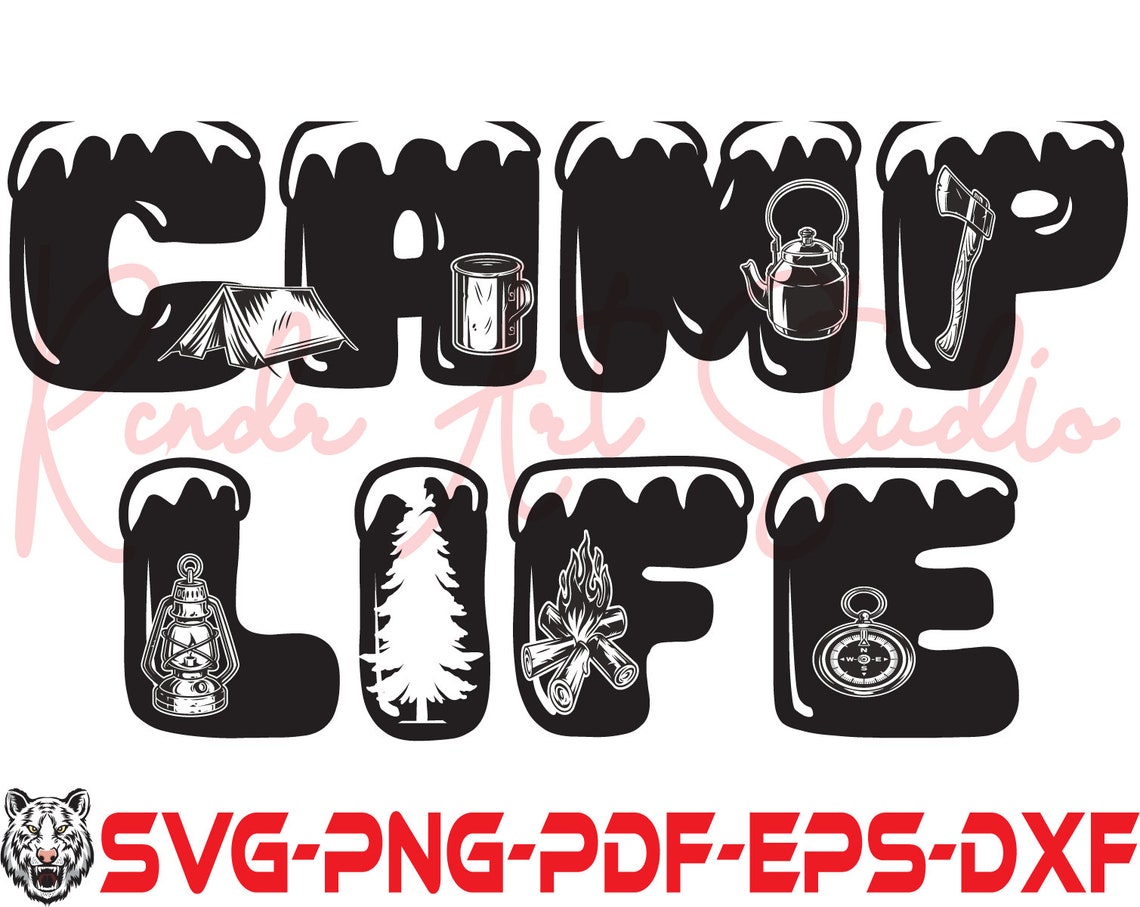 Camp Life SVG Camping SVG Commercial Use Cut File - Etsy