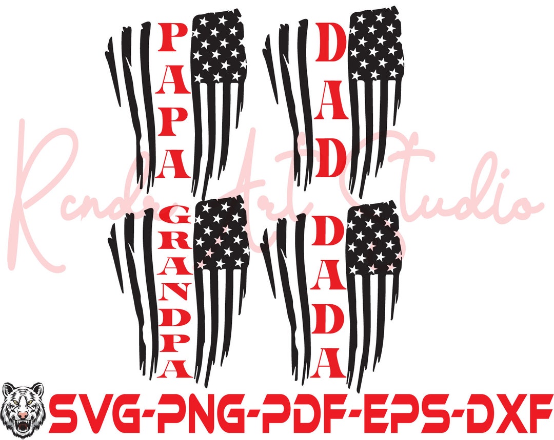 Dad American Flag Svg,dada American Flag Svg,papa American Flagsvg ...