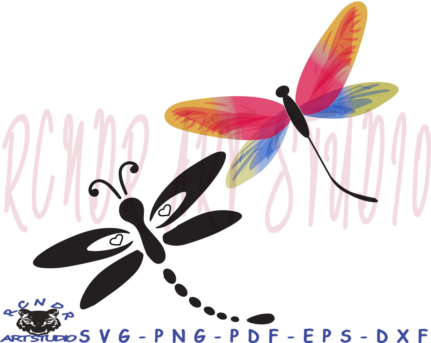 Dragonfly svg dxf png eps files. Dragonfly clip art. | Etsy