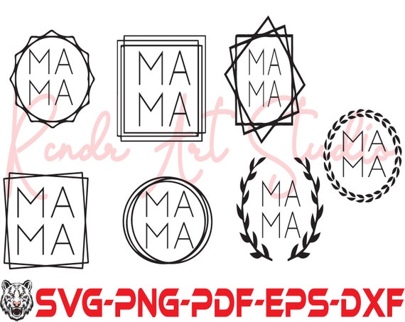Mama Bundle SVG Instant Download Mother Svg Mama Square | Etsy