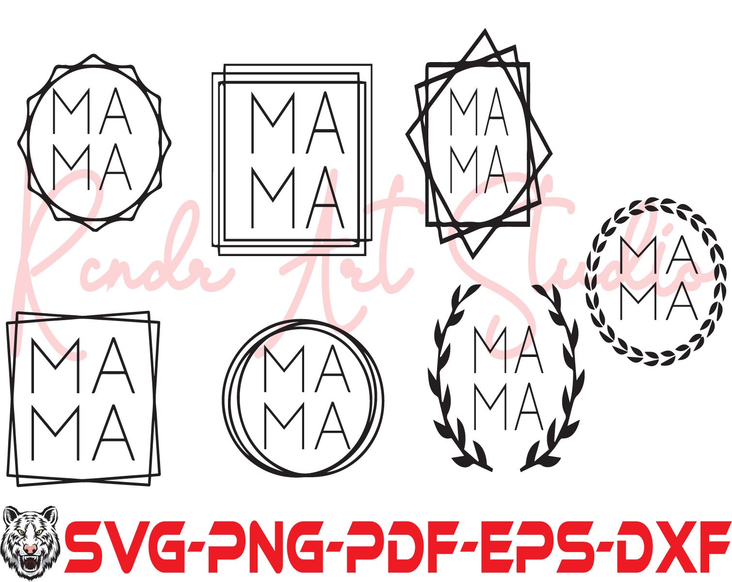 Mama Bundle SVG Instant Download Mother Svg Mama Square | Etsy