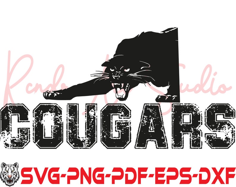 Cougar Svg Cougars Svg Cougar Cougars Clipart Mascot - Etsy