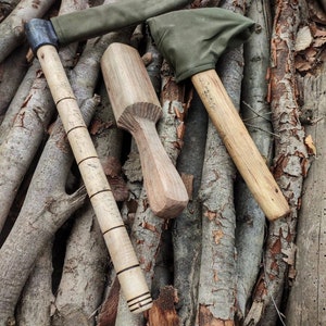 Hand-forged Carving Set: Splitting Froe, Knife & Mallet - Etsy