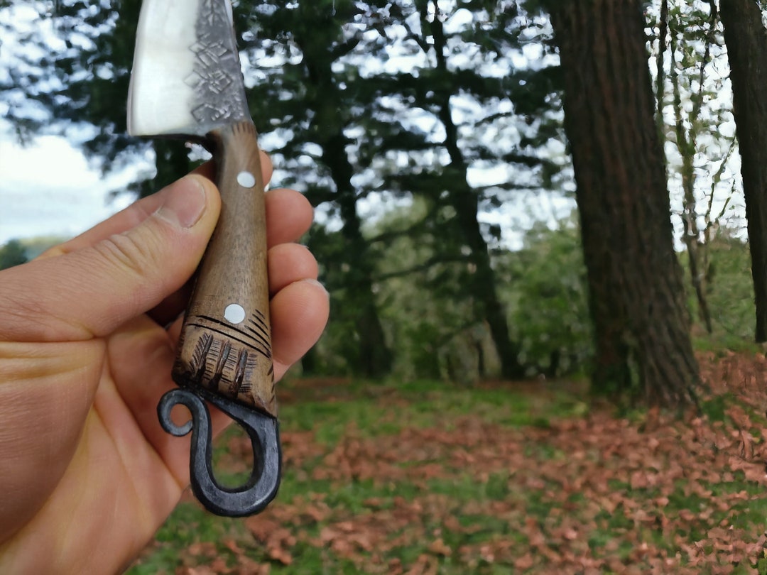 Black Blacksmith Hand Forge Engraving Custom Knife - Etsy