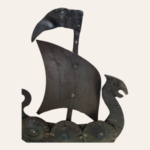 Blacksmith Hand Forged Viking Ship Key Holder. Key Rack With 3 Hacks - Etsy