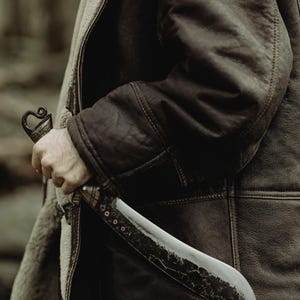 Handmade Forest Machete Knife With Back Sling and Leather Sheath - Etsy