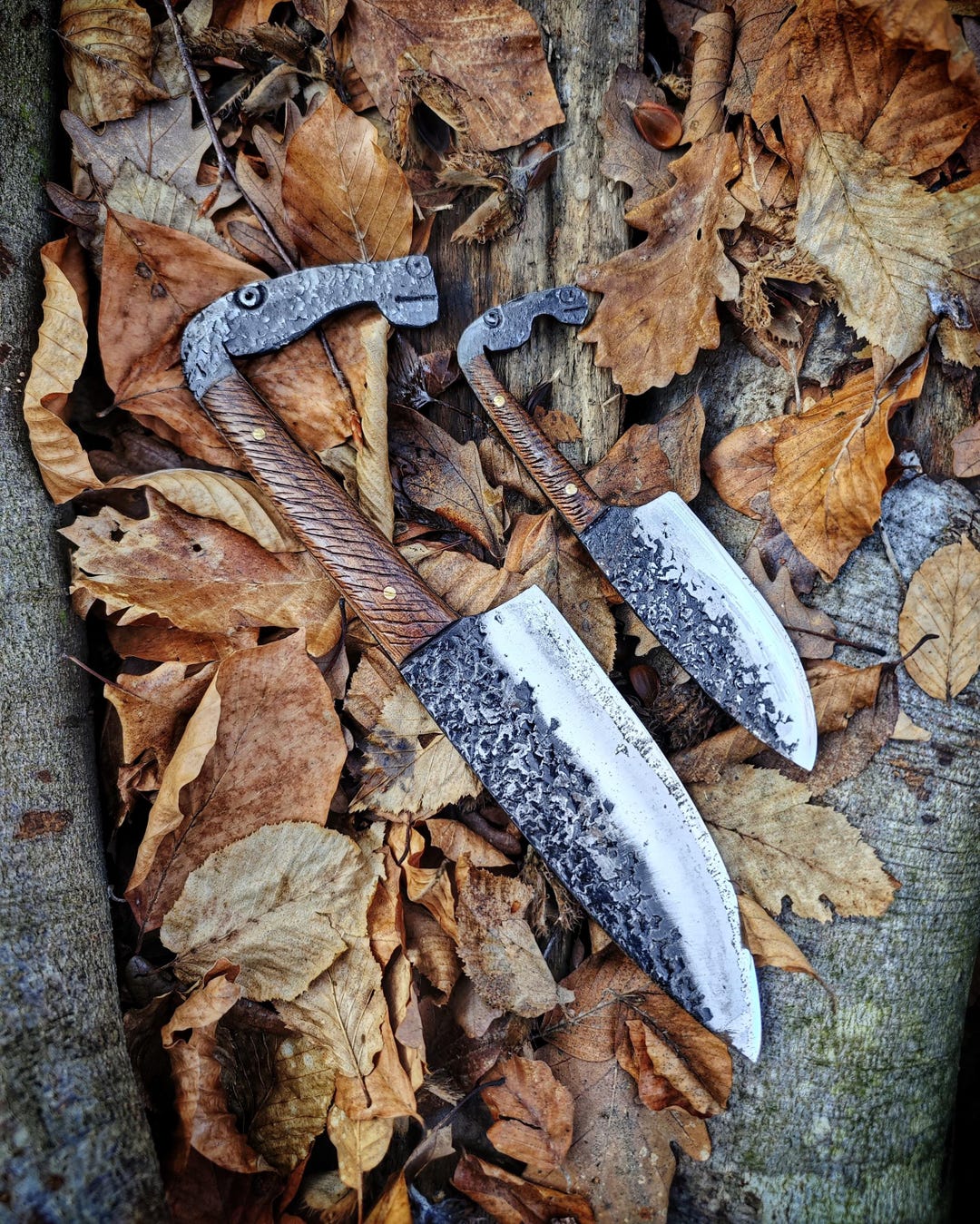 Forged Horse Head Knives: Artisan Neck Knife Set - Etsy