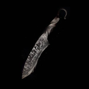 Blacksmith Hand Forged Primitive Style Custom Carbon Steel Knife With ...