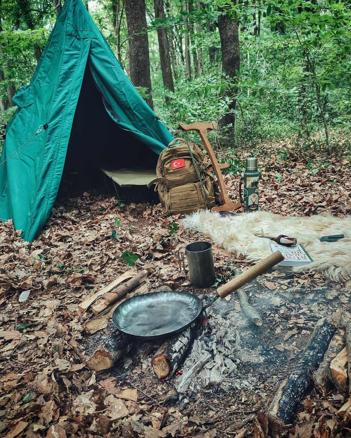 Bushcraft Primitive Hand Forge Camp Pan - Etsy
