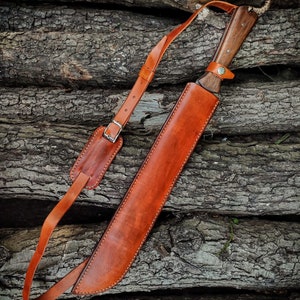 Handmade Forest Knife With Back Sling and Leather Sheath - Etsy