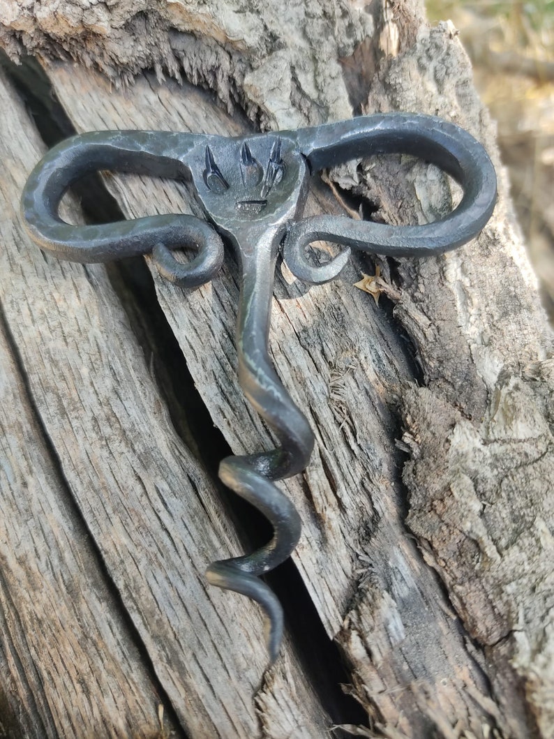 Hand-forged Rustic Corkscrew: Embrace the Art of Wine Opening - Etsy