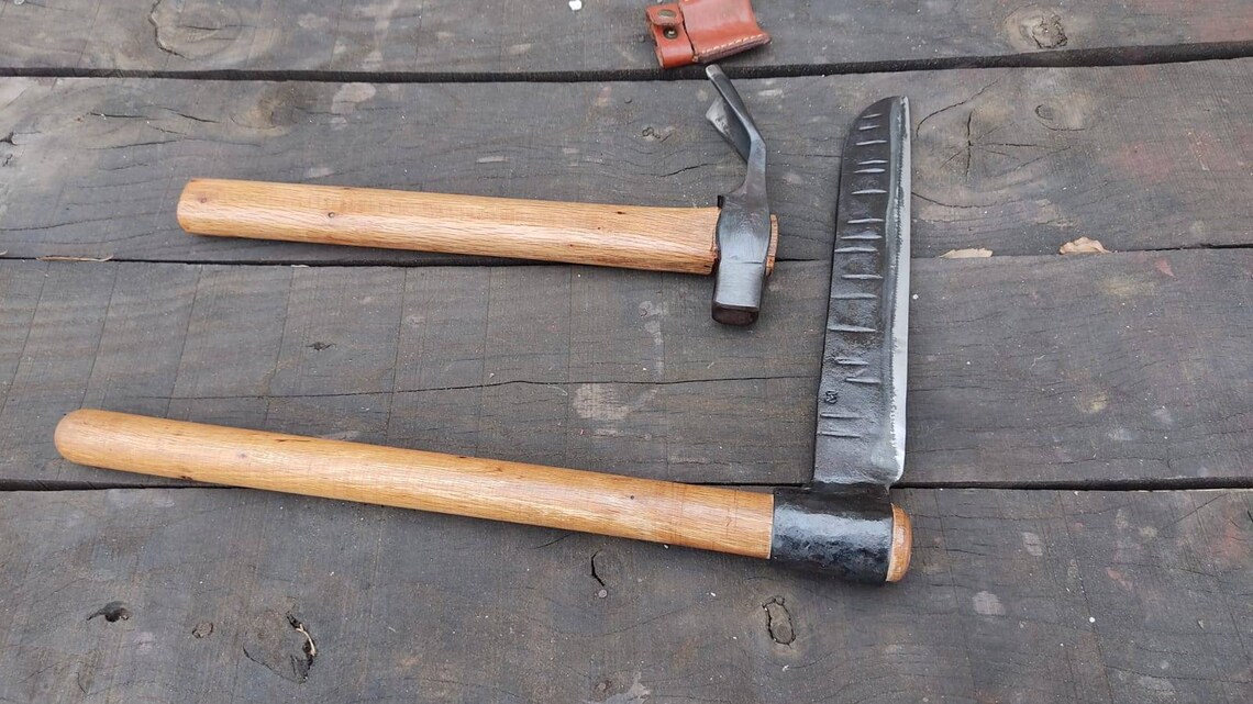 Hand-forged Carving Set: Splitting Froe, Knife & Mallet - Etsy
