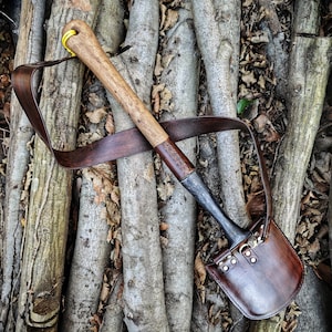 Handmade Blacksmith Survival Shovel: Forge Carbon Steel Bushcraft Tool ...