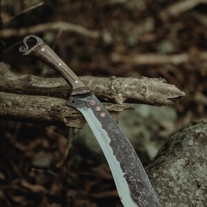 Handmade Forest Machete Knife With Back Sling and Leather Sheath - Etsy