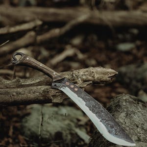 Handmade Forest Machete Knife With Back Sling and Leather Sheath - Etsy