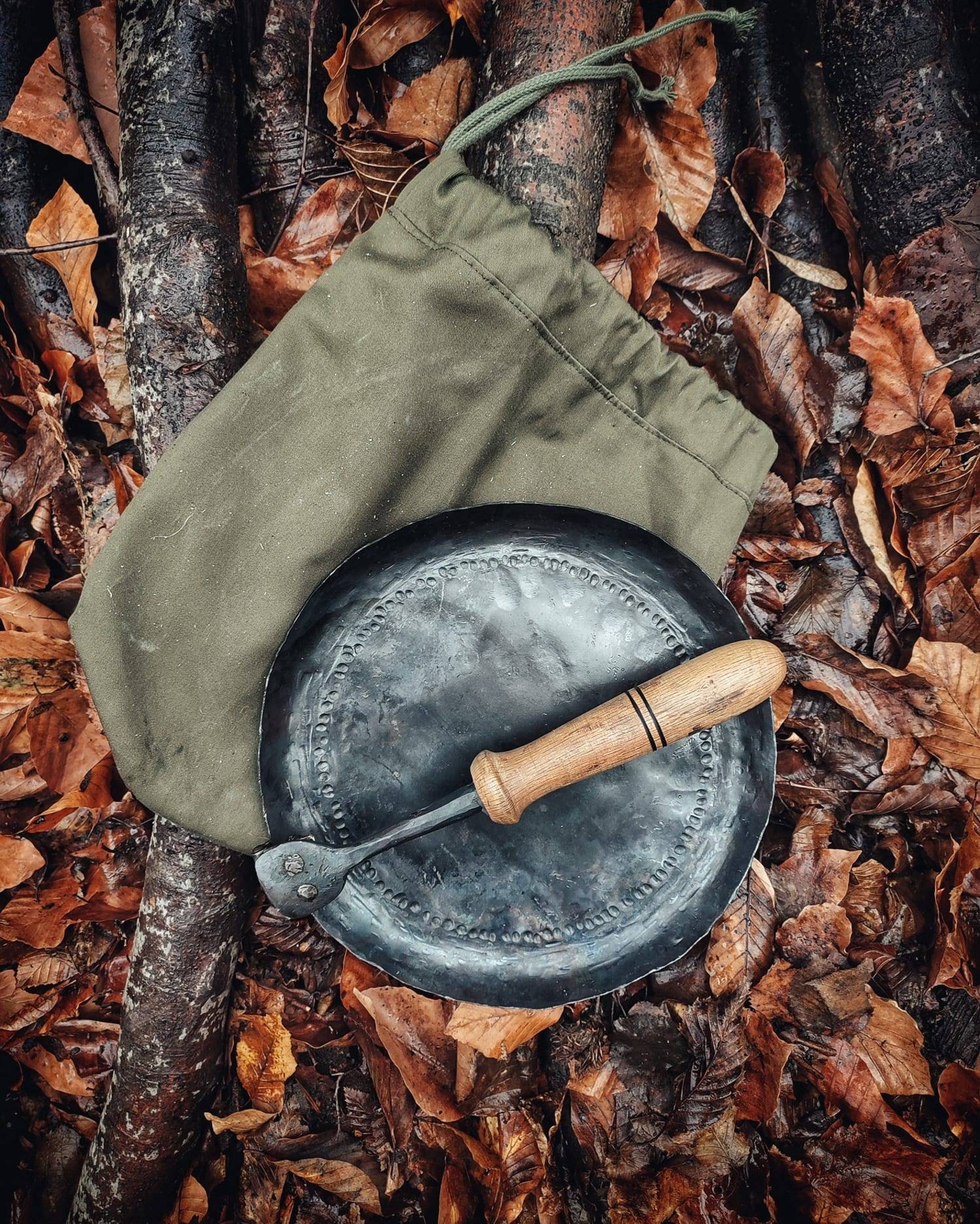 Bushcraft Primitive Hand Forge Camp Pan - Etsy
