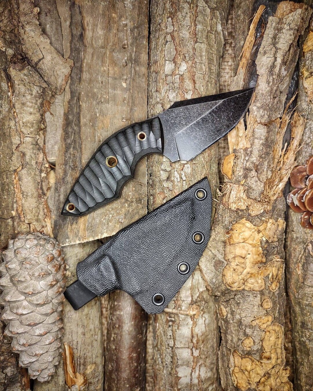 Handmade EDC Neck Knife With Carbon Steel Blade and Kydex Sheath - Etsy