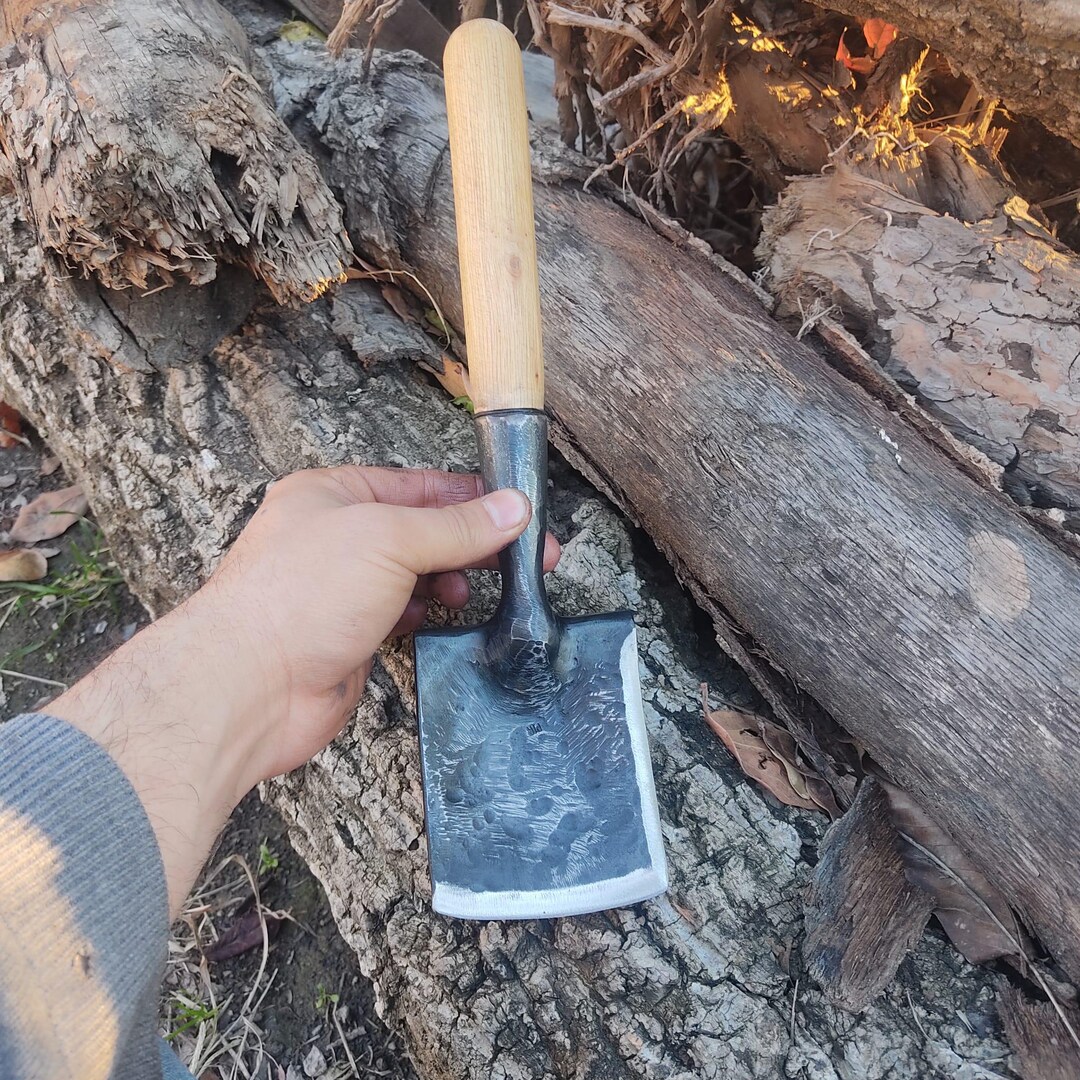 Handmade Blacksmith Survival Shovel: Sturdy Forge Carbon Steel Axe - Etsy
