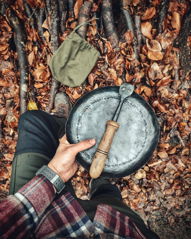 Bushcraft Primitive Hand Forge Camp Pan - Etsy