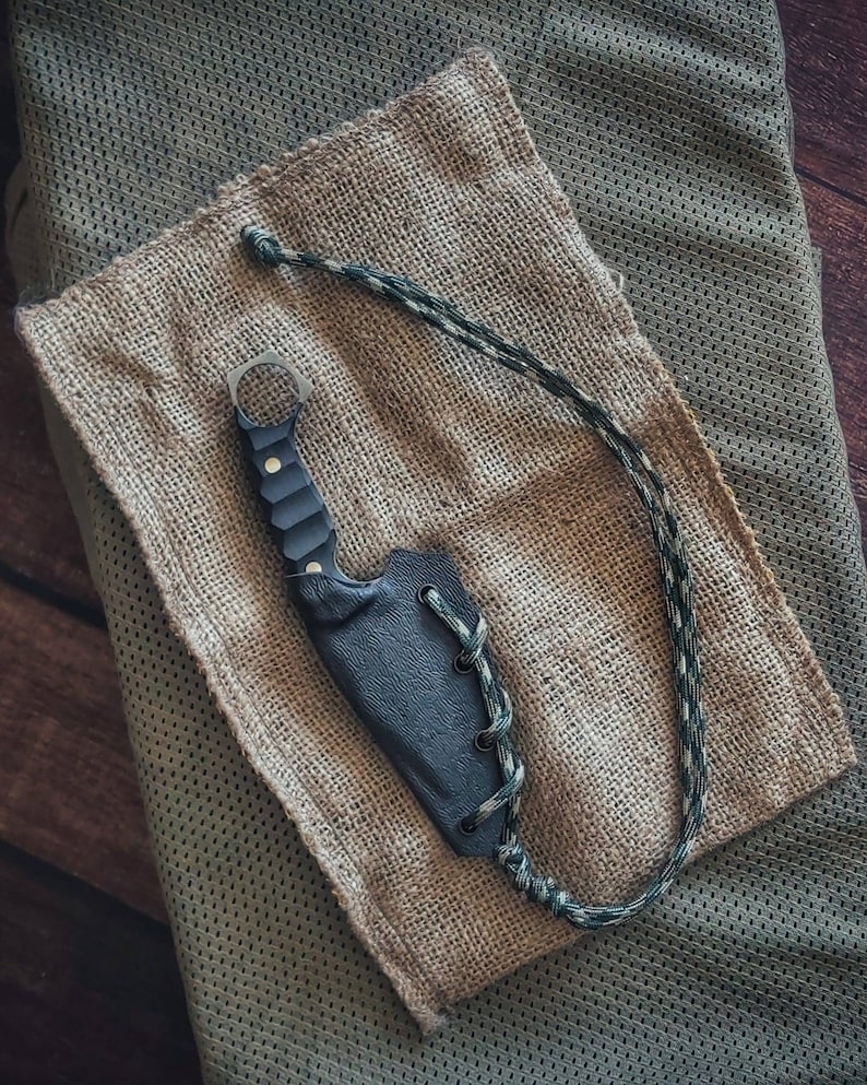 Stainless N690 Steel Tactical Neck Knife With Kydex Sheath - Etsy
