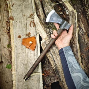 Handmade Leather Bushcraft Bag Full Set: Axe, Pan, Water Carrier - Etsy