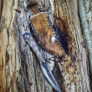 Viking Style Primitive Blacksmith Carbon Steel Handmade Custom Knife ...