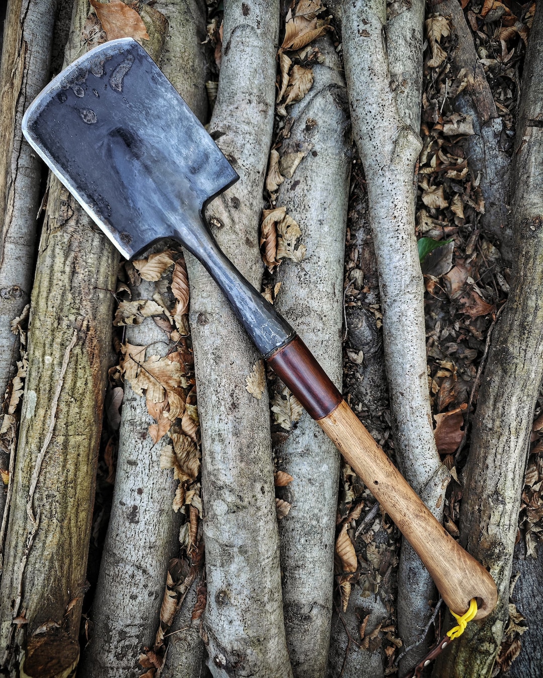 Handmade Blacksmith Survival Shovel: Forge Carbon Steel Bushcraft Tool ...