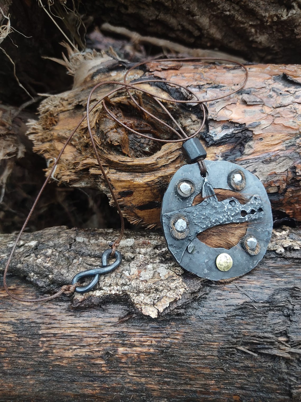 Handmade Blacksmith Primitive Style Alpha Wolf Pendant Necklace - Etsy