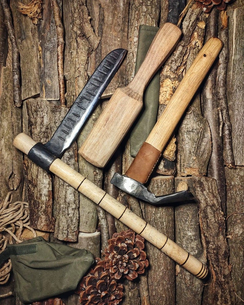 Hand-forged Carving Set Splitting Froe Carving Knife and - Etsy