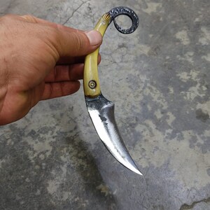 Totally Handmade Custom Blacksmith Knife With Leather Sheath - Etsy