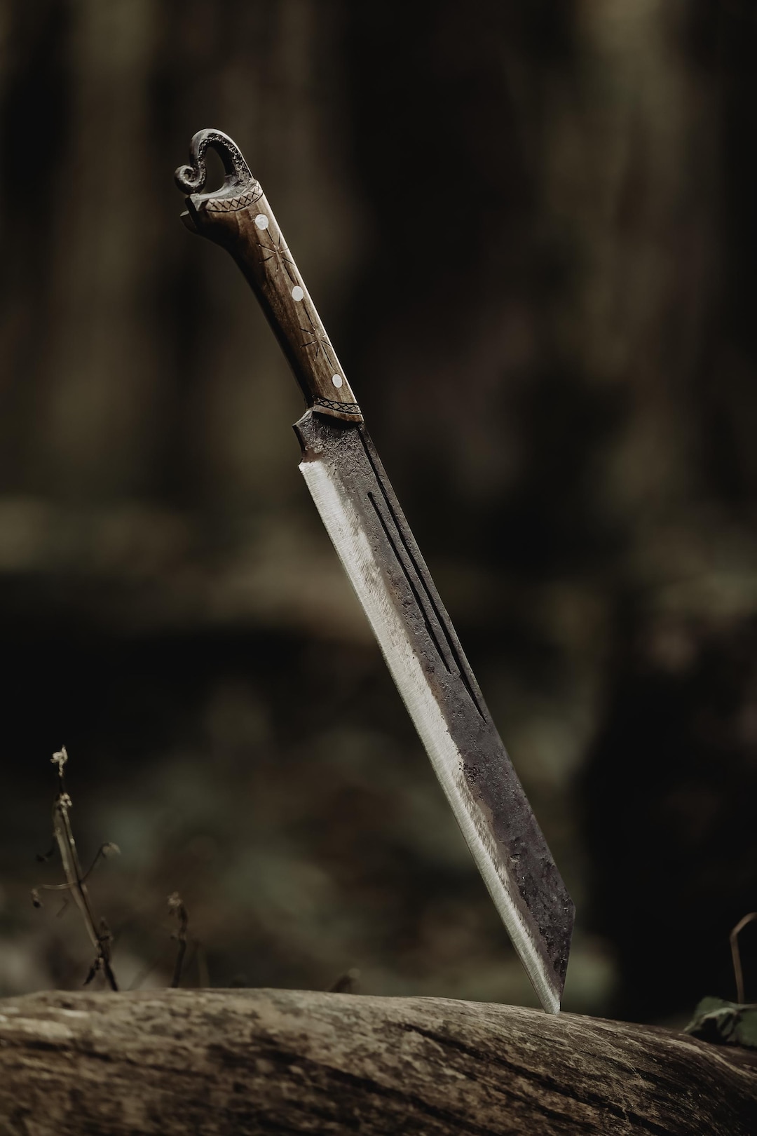 Handmade Forest Knife With Back Sling and Leather Sheath - Etsy