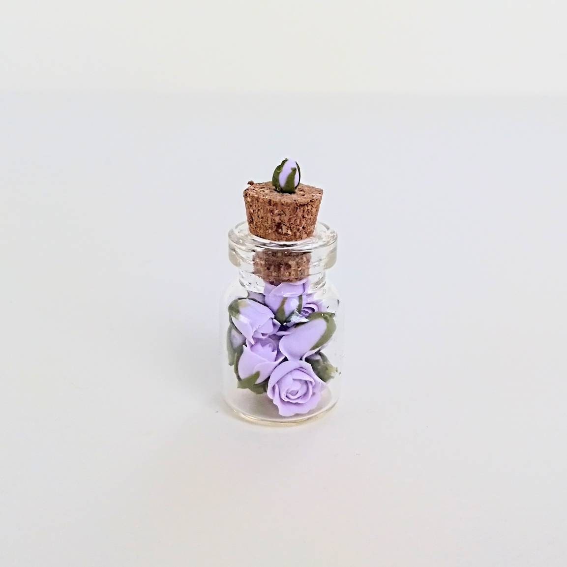 1 12 Scale Miniature Rose Buds in the Glass Jar. Purple Roses. - Etsy
