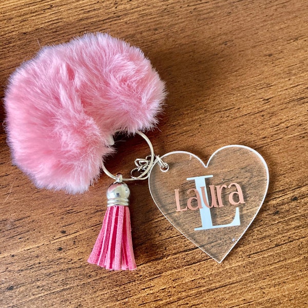 Pom Pom Keyring - Etsy UK