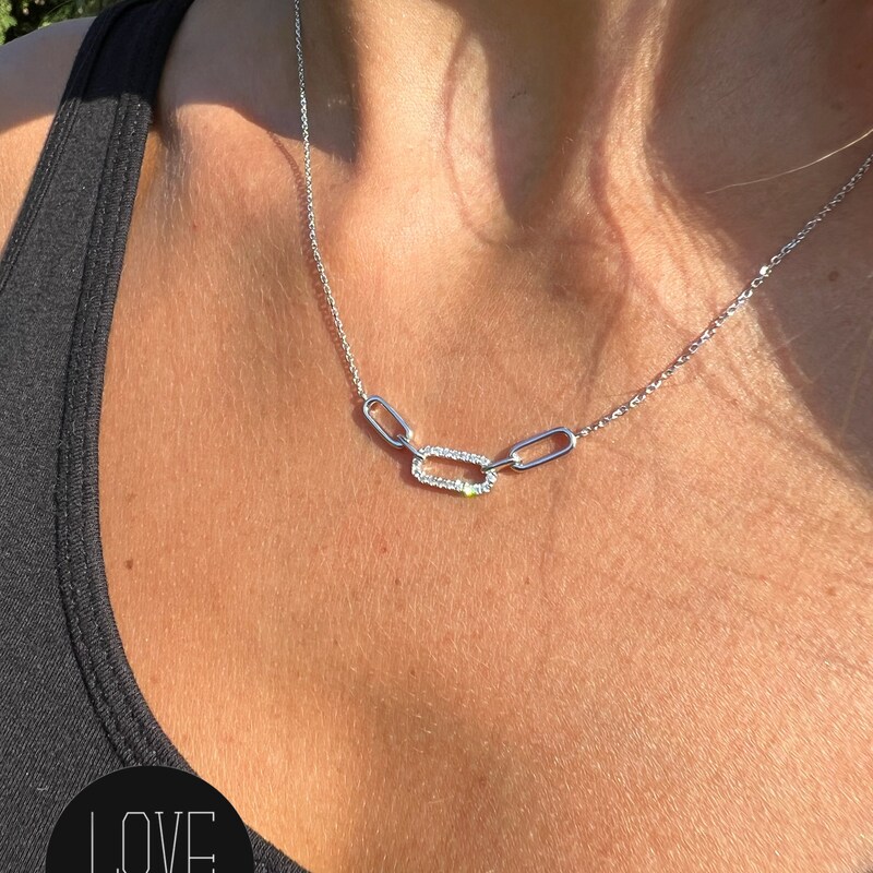Gold Paper Clip Necklace - Etsy